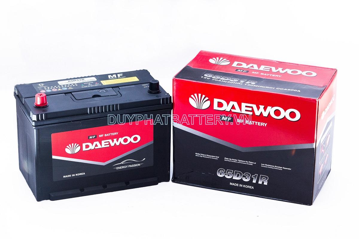 Bình ắc quy DAEWOO 65D31R 12V 70AH CCA 600A