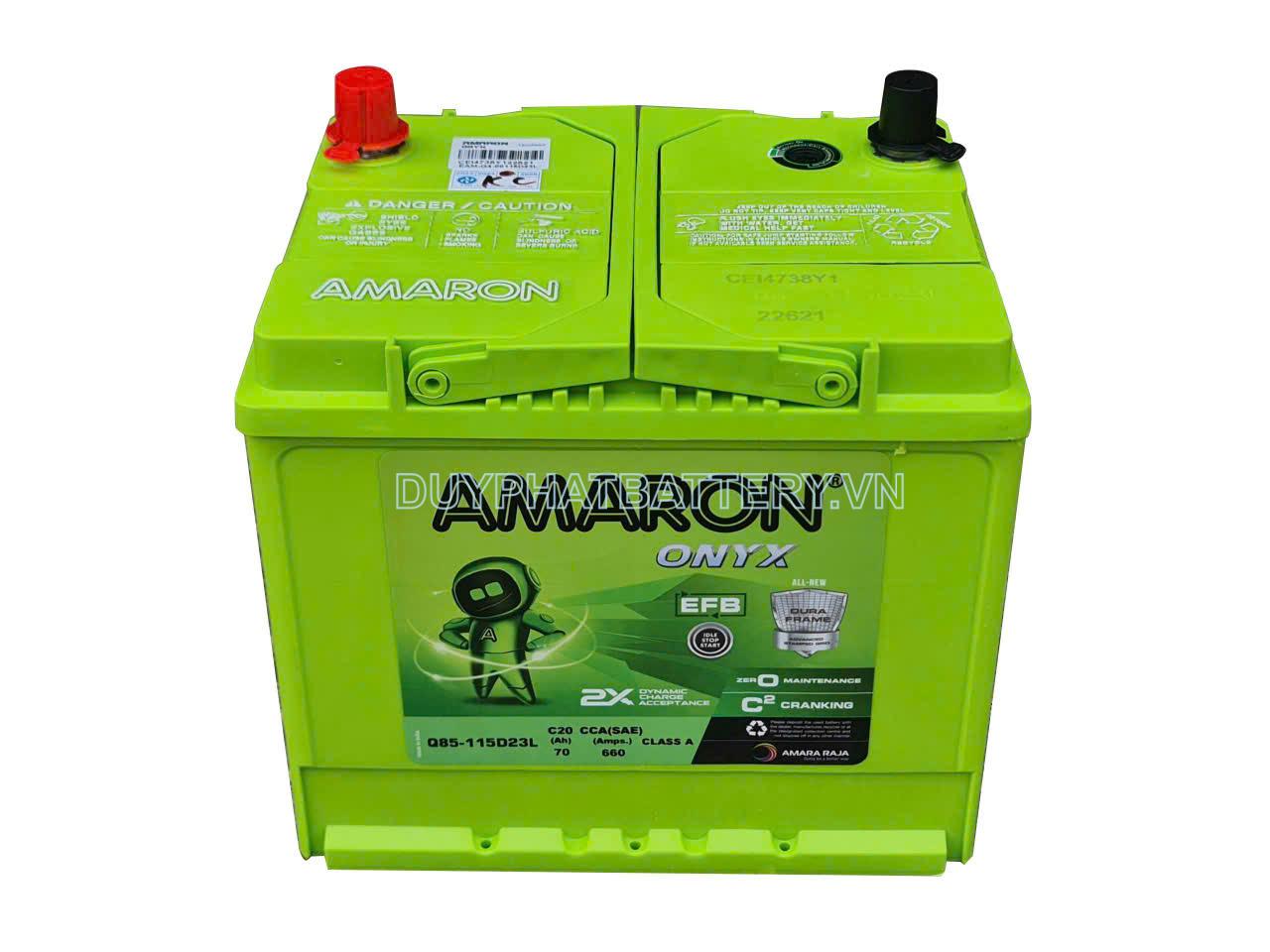 Ắc quy Amaron Q85/115D23L 12V-70Ah CCA 660A giá tốt