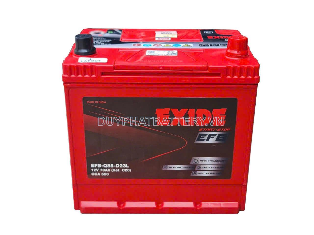 Ắc quy Exide Q85-D23L 12V-70Ah CCA 550 nhập khẩu chính hãng