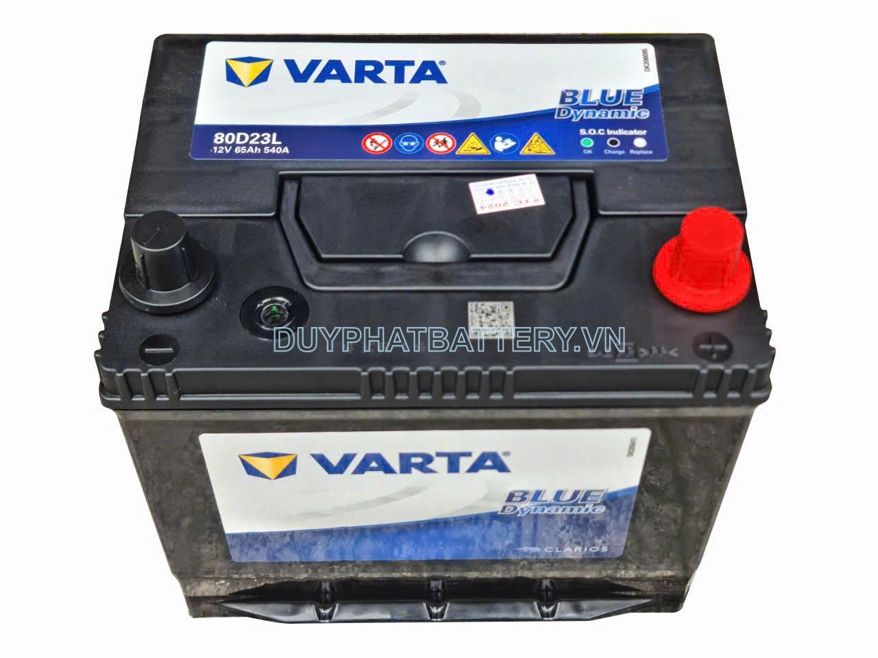 Địa chỉ bán ắc quy Varta 80D23L 12V-65Ah CCA 540