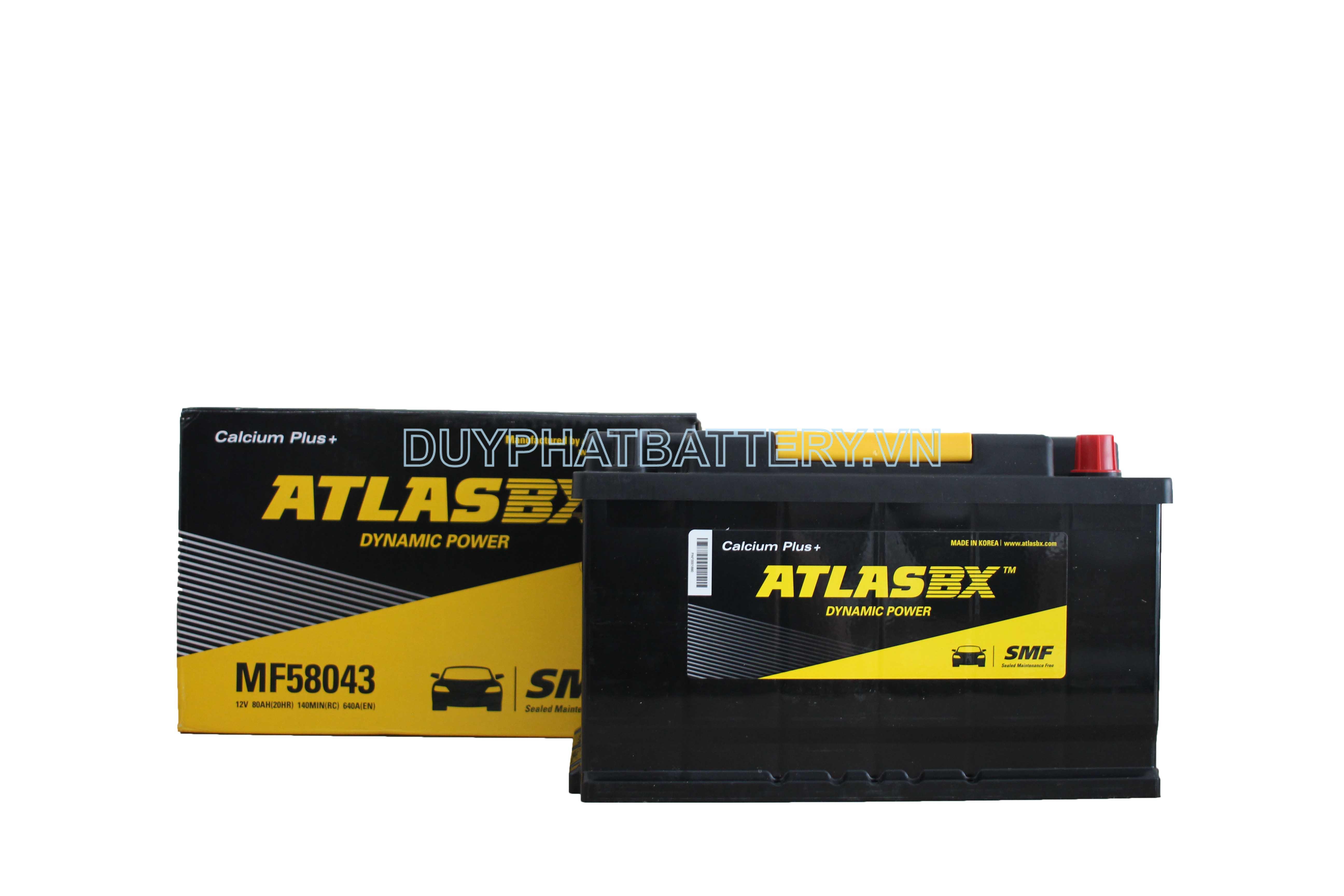 Bình ắc quy ATLAS DIN 58043 12V 80AH