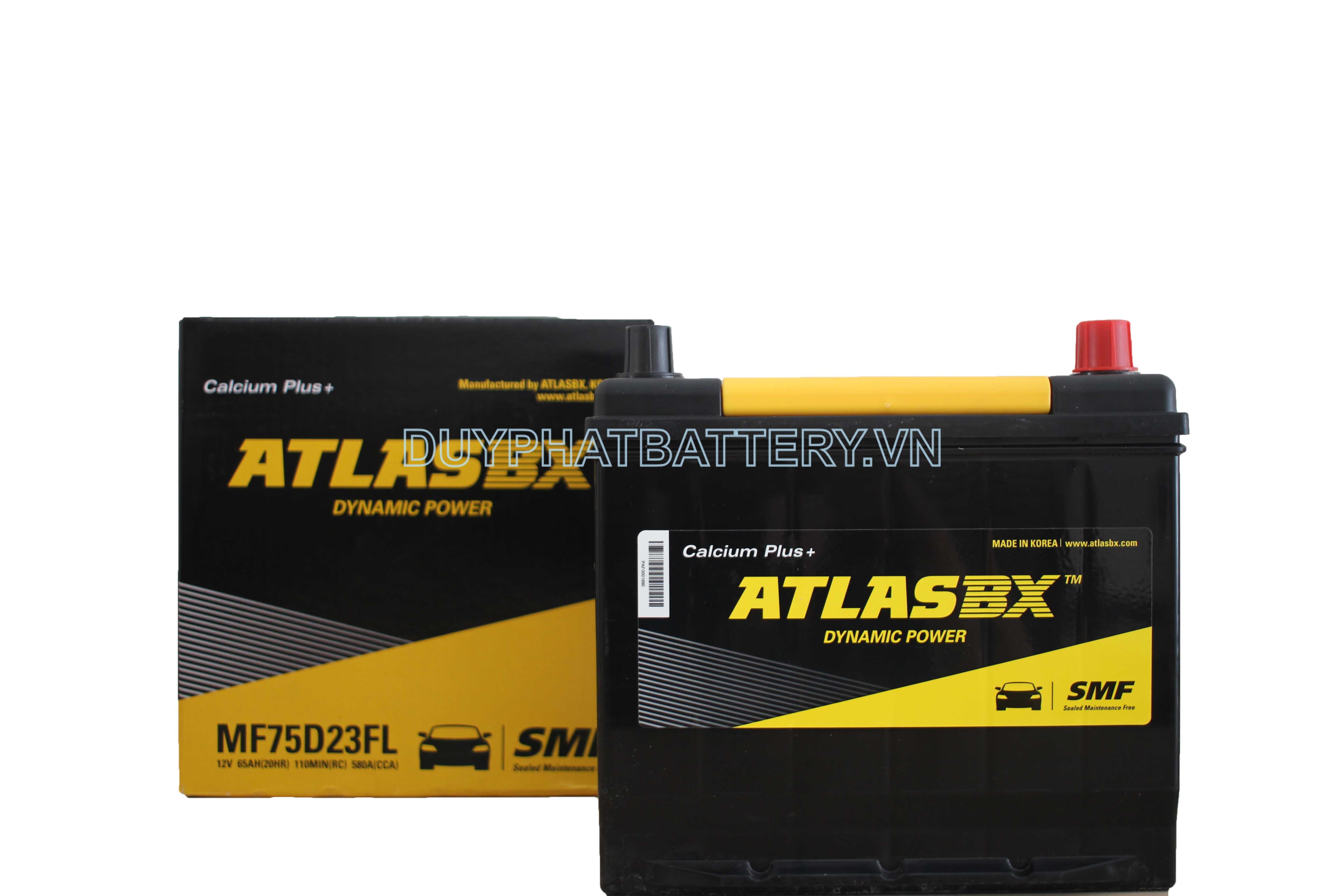 Bình ắc quy ATLAS MF75D23FL 12V 65AH