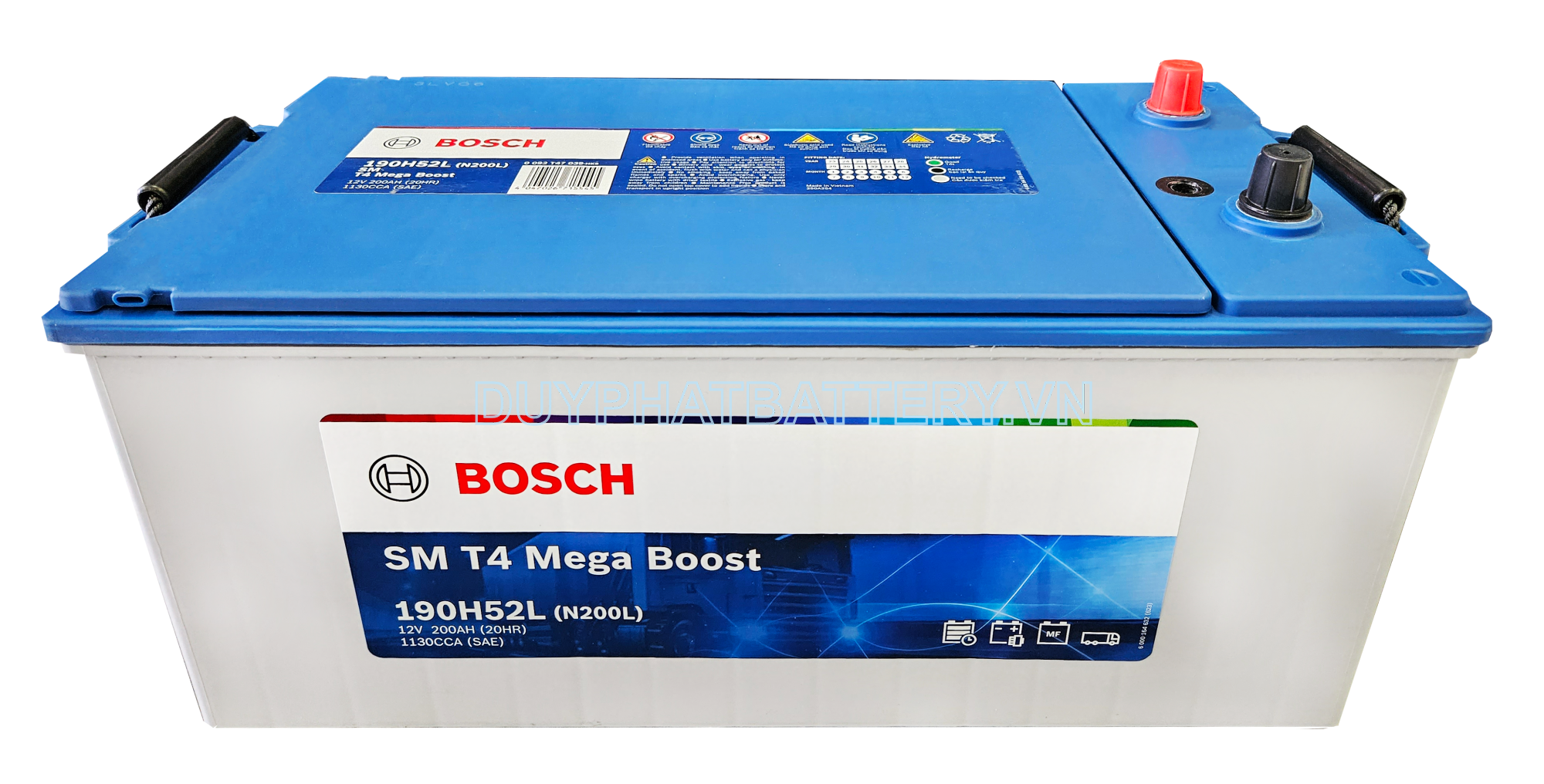 Ắc quy Bosch 190H52L (N200) 12V 200Ah