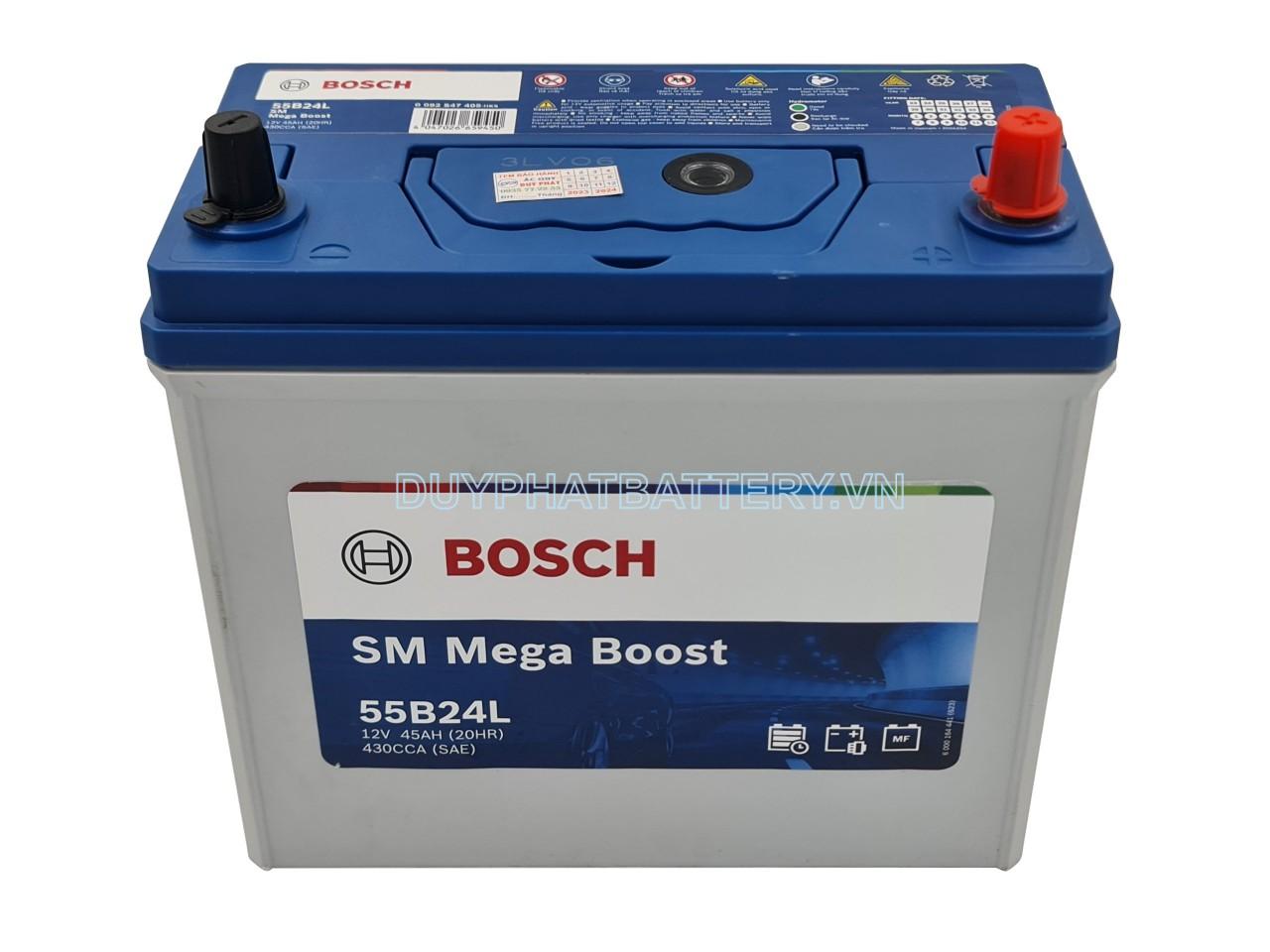 Ắc quy Bosch 55B24L 12V 45Ah