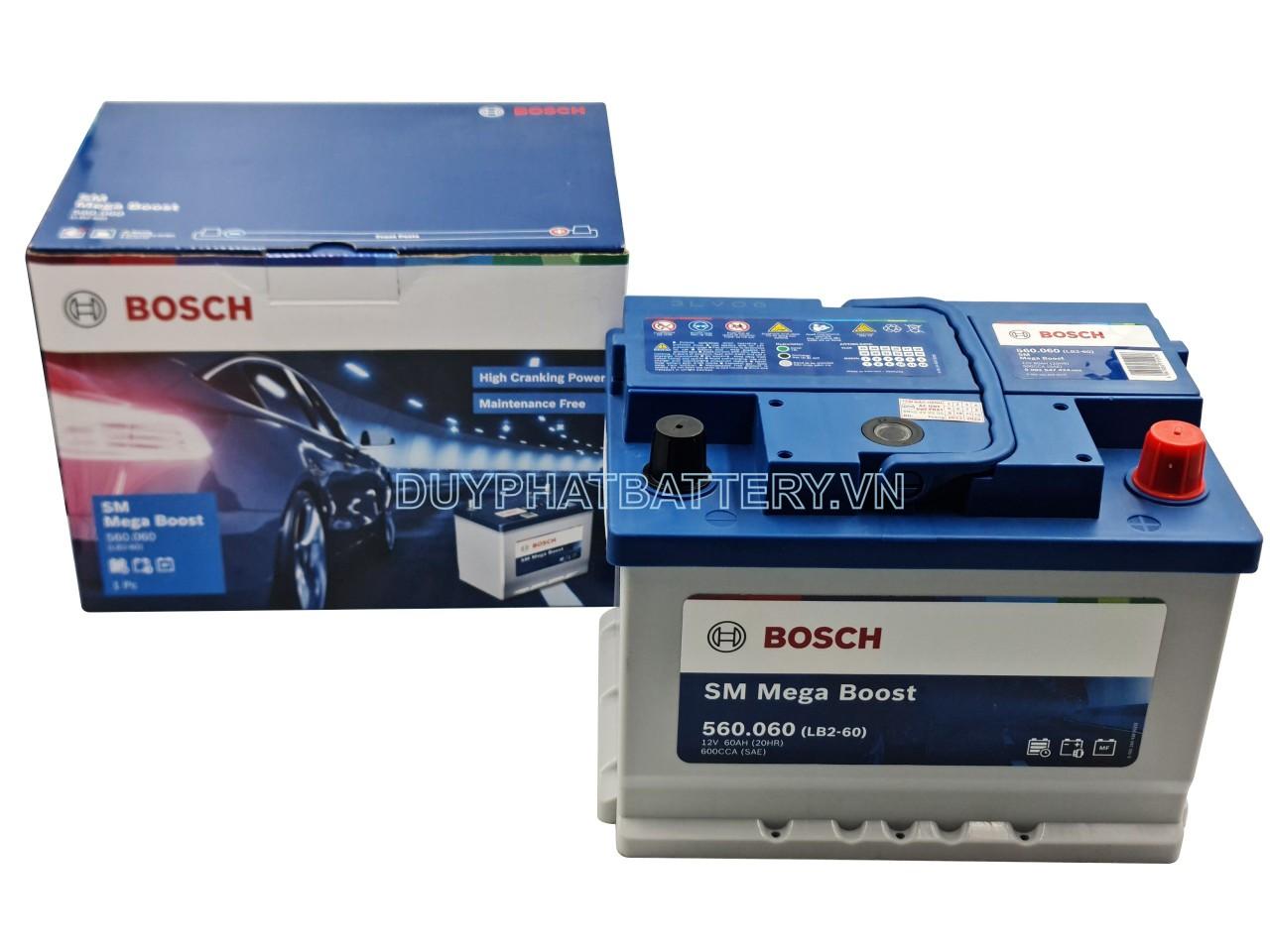 Ắc quy Bosch DIN 560.060 (DIN60) 12V 60Ah