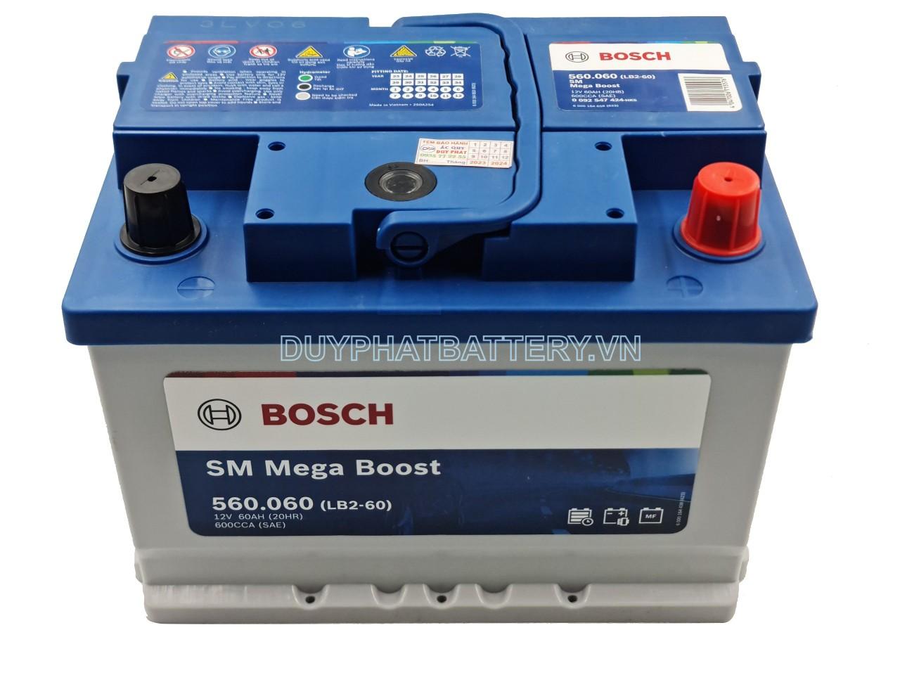 Ắc quy Bosch DIN 560.060 (DIN60) 12V 60Ah