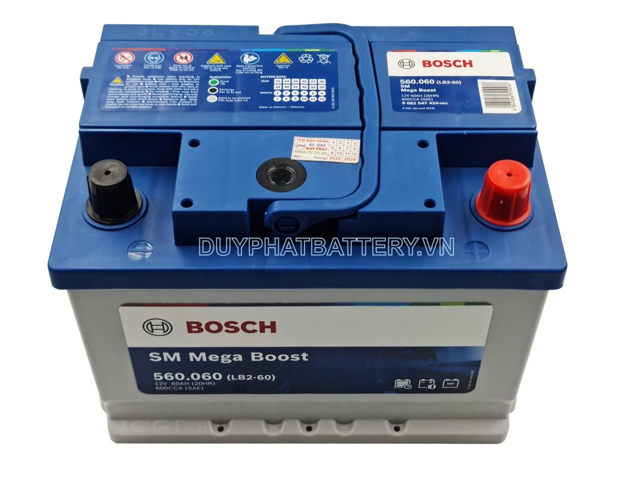 Ắc quy Bosch DIN 560.060 (DIN60) 12V 60Ah