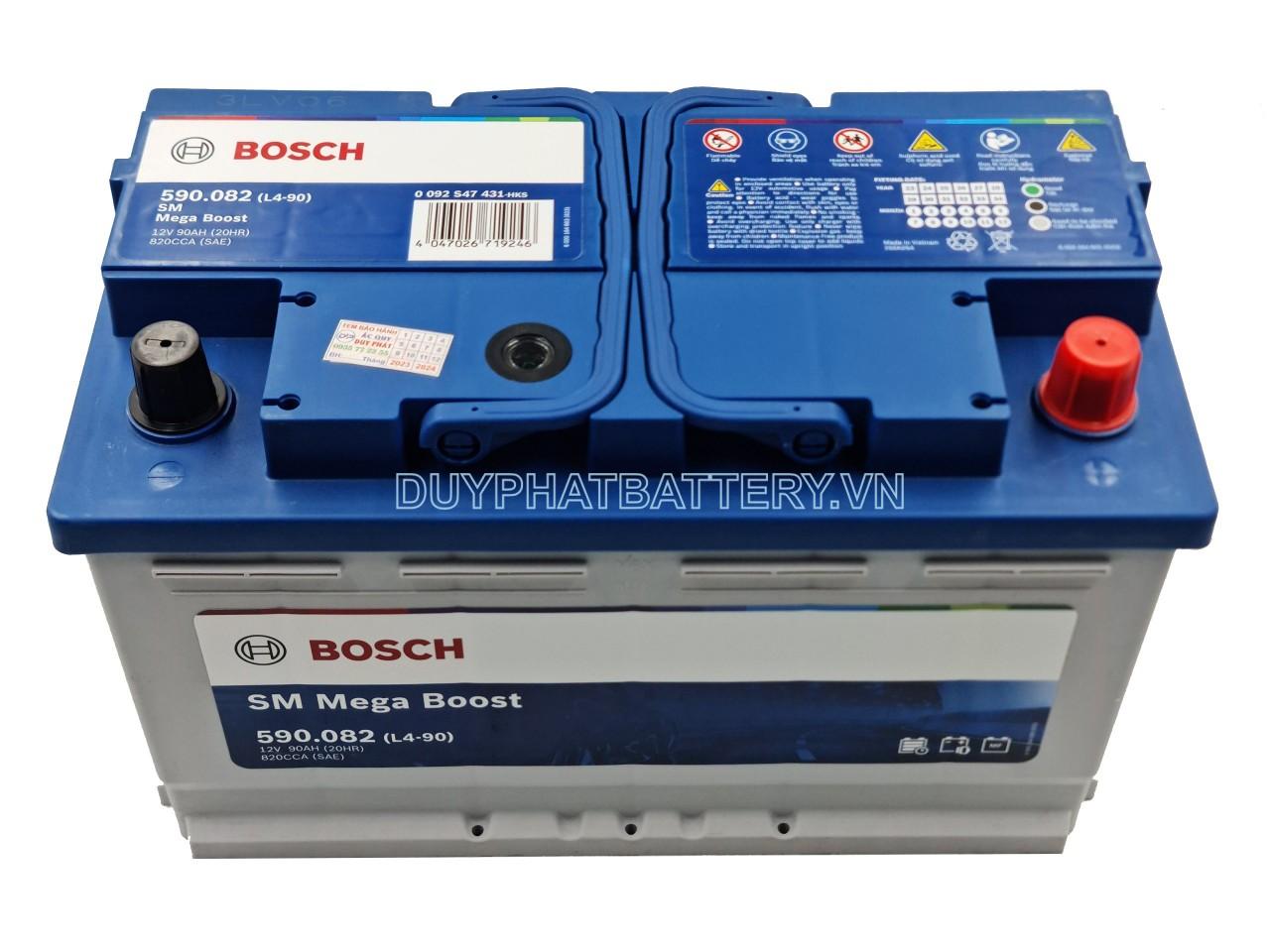 Ắc quy Bosch DIN 590.082 (DIN90) 12V 90Ah