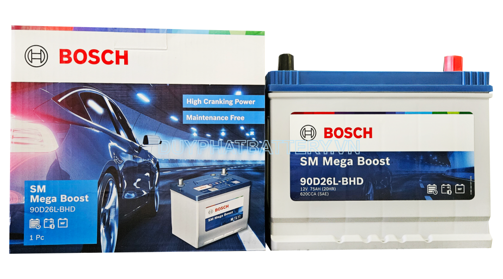 Ắc quy Bosch Bosch 90D26L-BHD 12V 75Ah