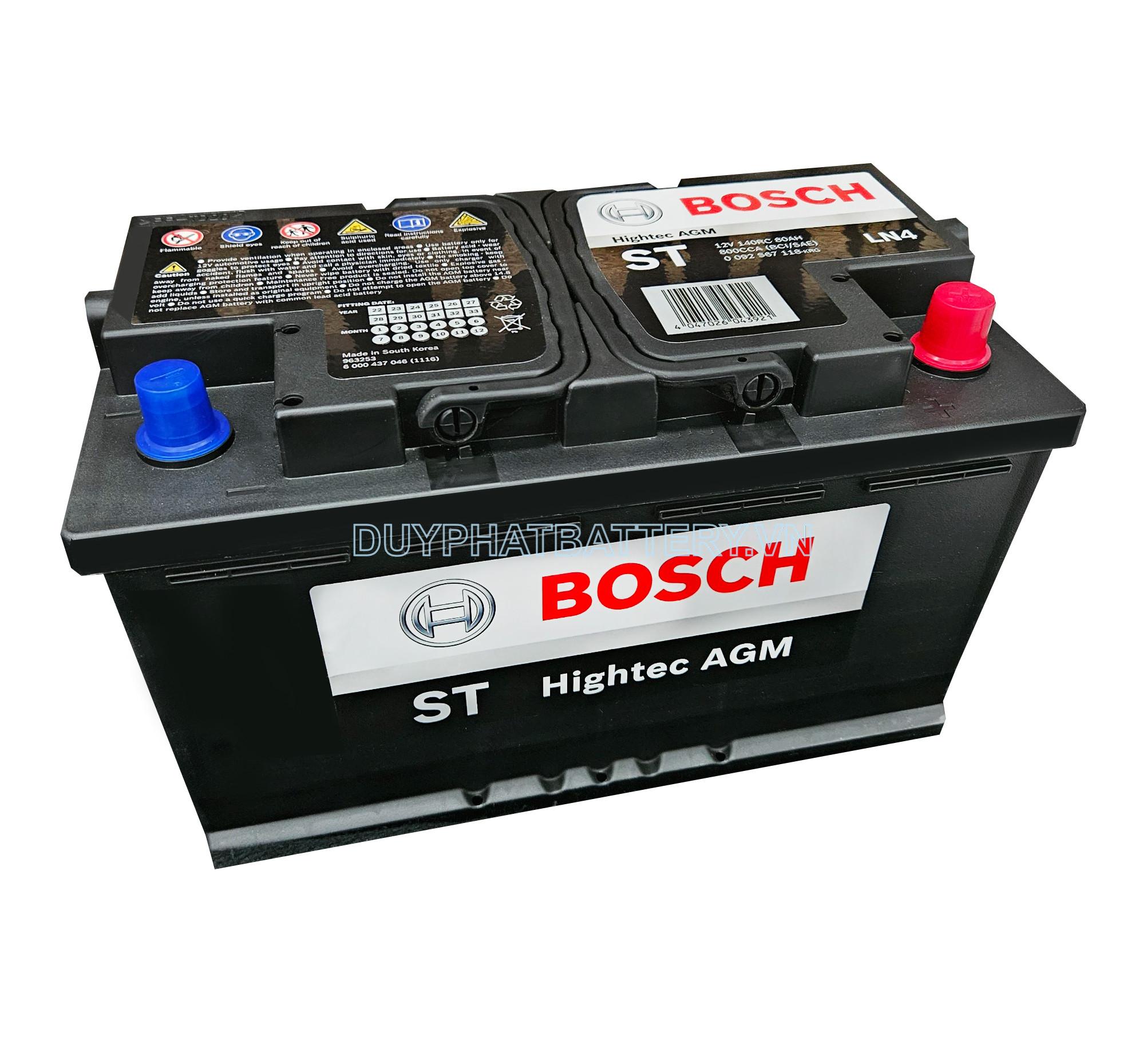 Ắc quy Bosch AGM LN4 12V 80Ah