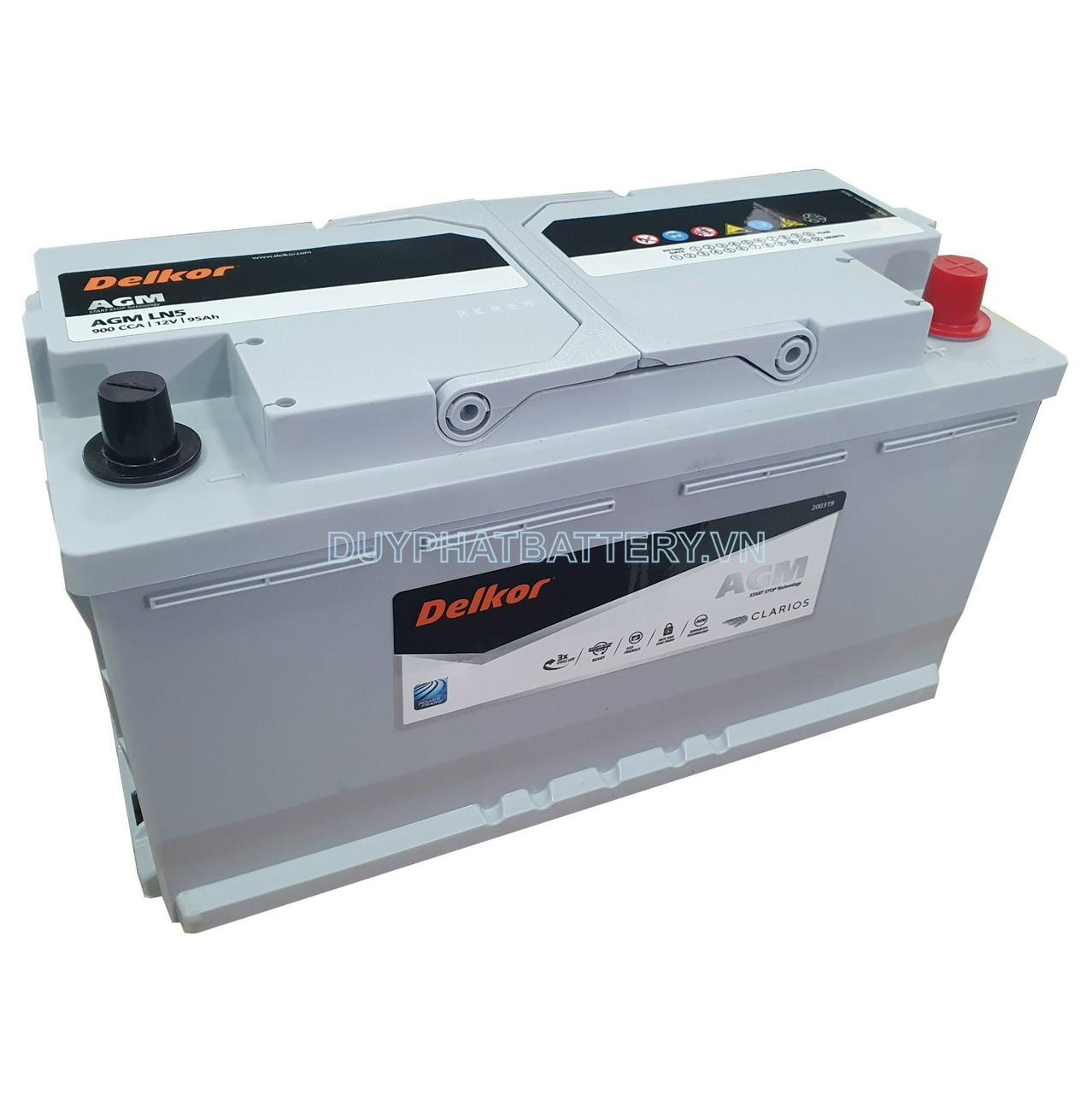 Bình ắc quy DELKOR AGM LN4 12V 80Ah CCA 800A