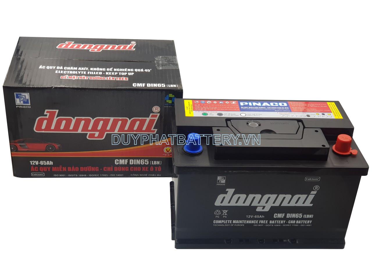 Bình ắc quy ĐỒNG NAI CMF DIN65 LBN 12V 65AH