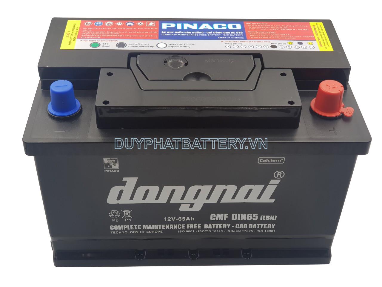 Bình ắc quy ĐỒNG NAI CMF DIN65 LBN 12V 65AH