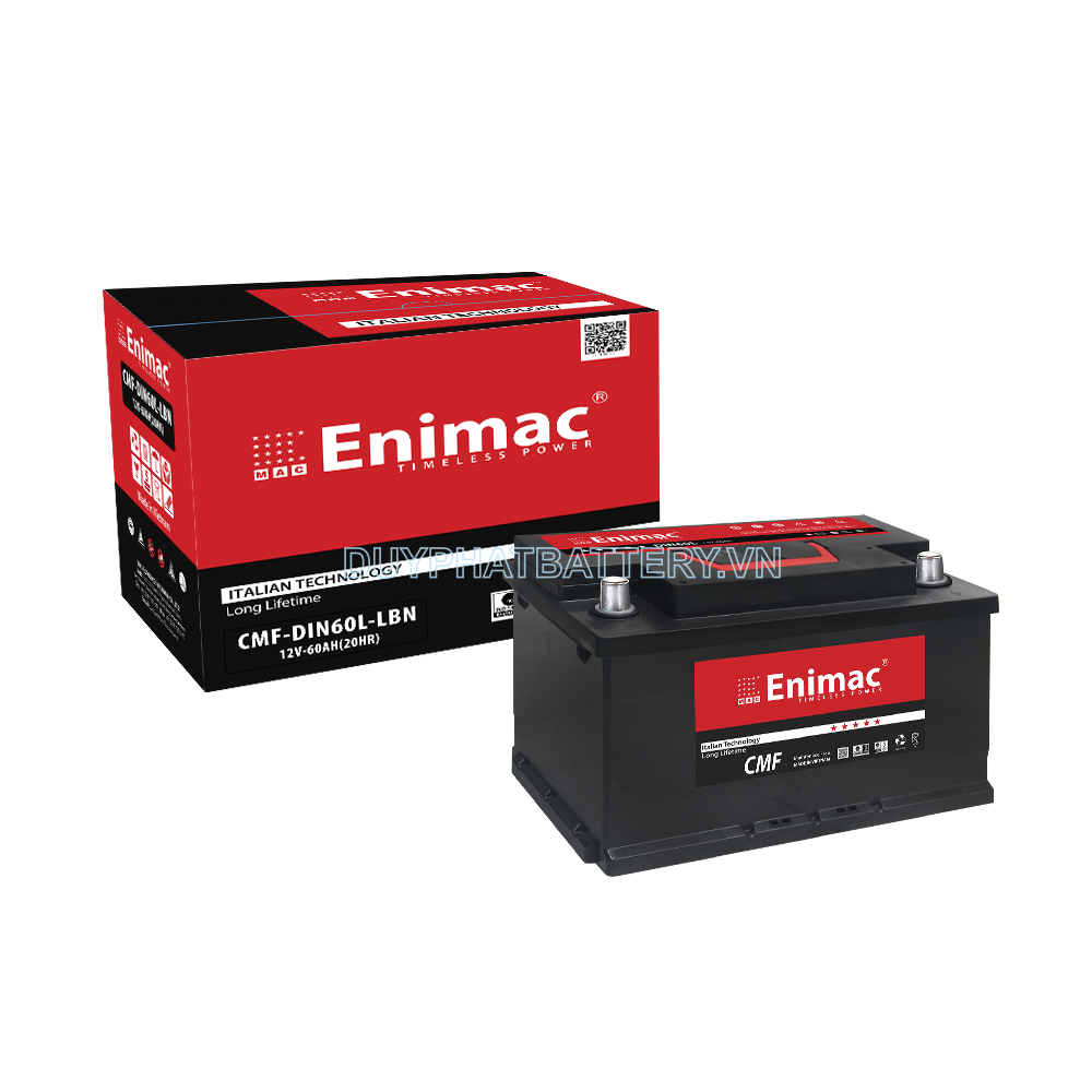 Bình ắc quy ENIMAC CMF DIN60L-LBN 12V 60Ah