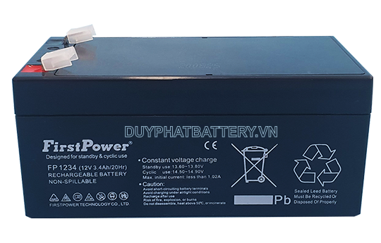 Bình ắc quy FIRSTPOWER FP1234 12V 3.4Ah