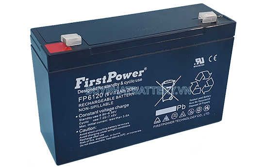 Bình ắc quy FIRSTPOWER FP6120 6V 12Ah