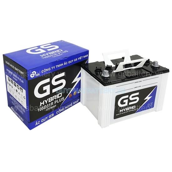 Bình ắc quy GS HYBRID 105D31R PLUS 12V 90Ah
