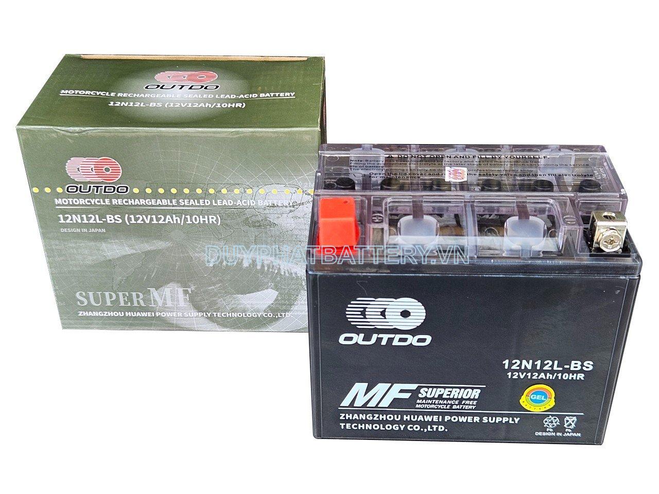 Bình ắc quy OUTDO 12N12L-BS 12V 12AH