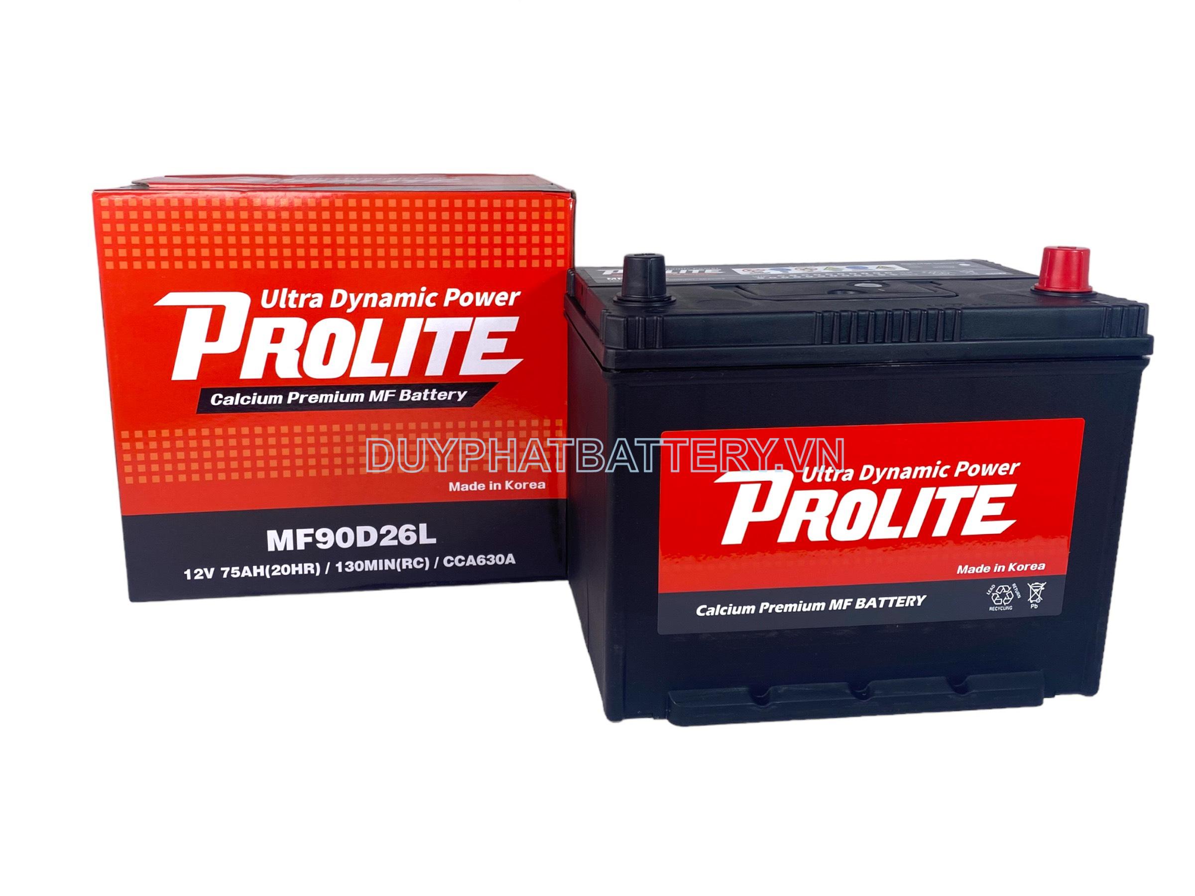 Bình ắc quy PROLITE 90D26R 12V 75AH