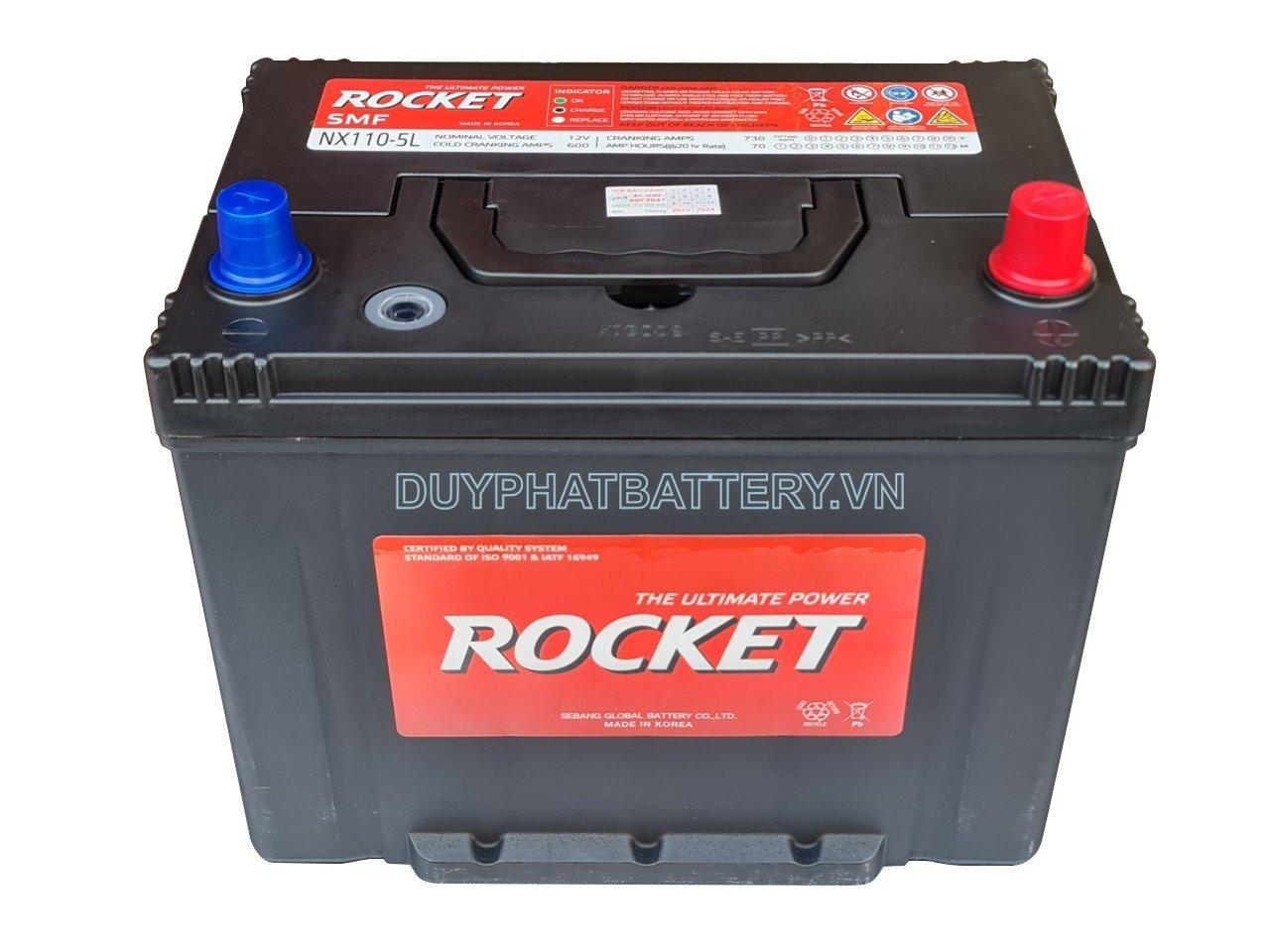 Bình ắc quy ROCKET SMF NX110-5L 12V 70AH