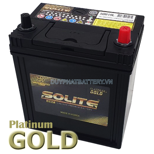 Bình ắc quy SOLITE 50B19L PLATINUM GOLD 12V 40AH