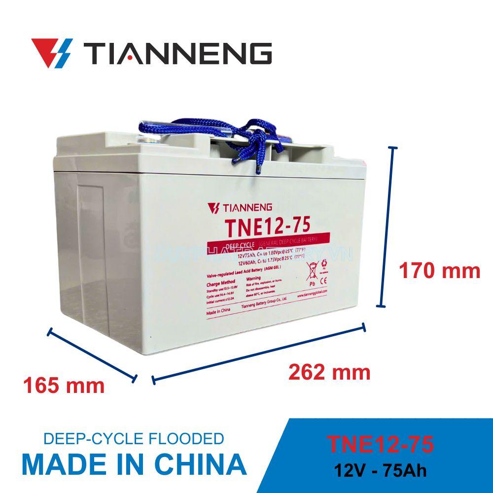Bình ắc quy TIANNENG TNE12-75 12V 75Ah